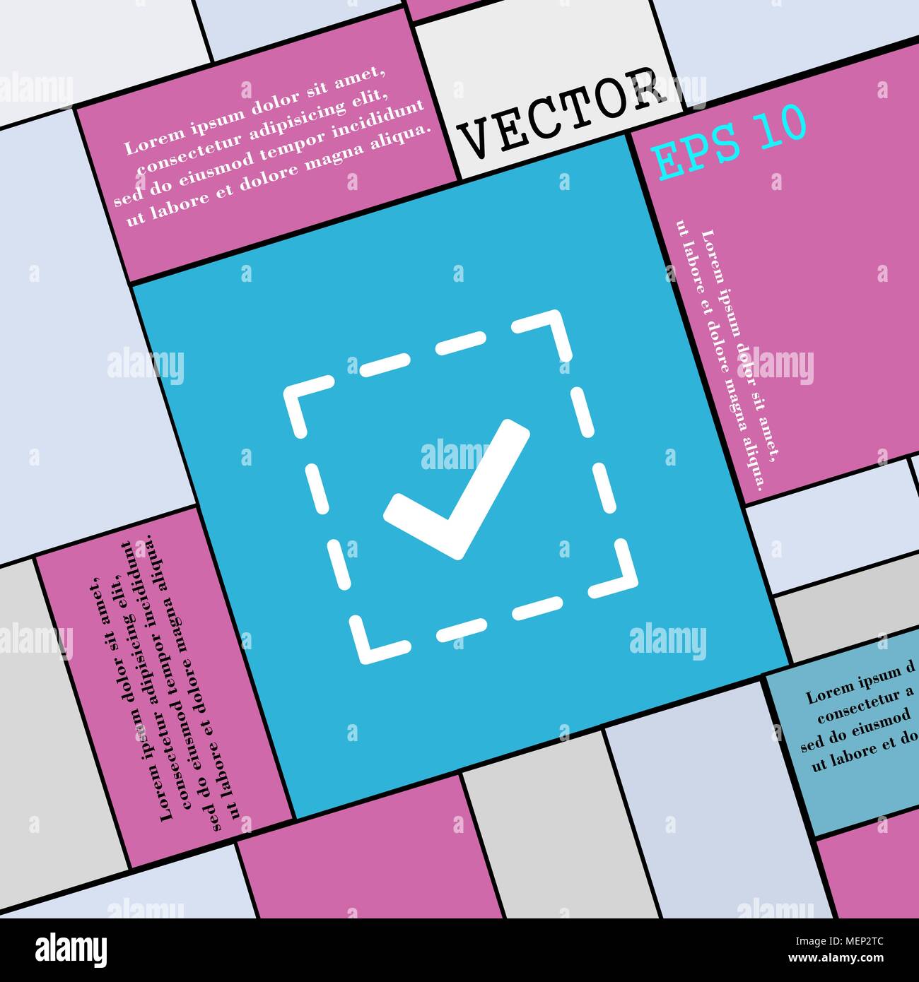 Check mark, tik icon sign. Modern flat style for your design. Vector ...