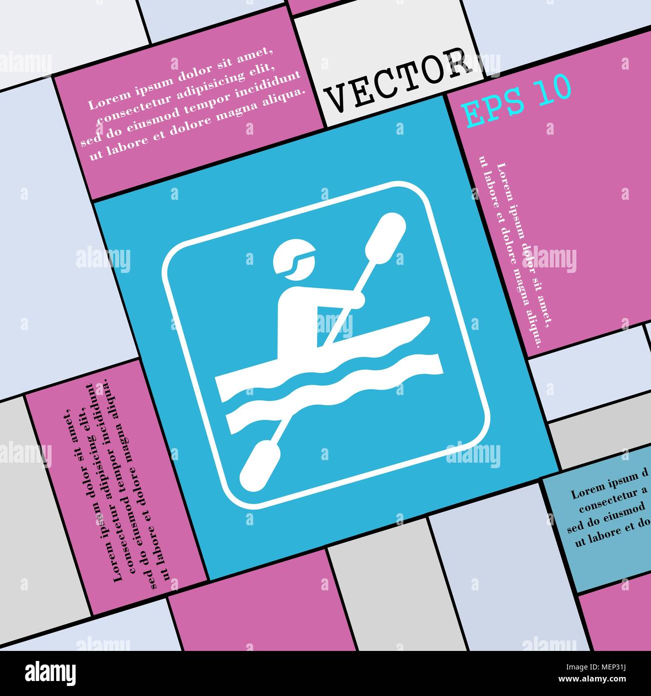 canoeing icon sign. Modern flat style for your design. Vector ...