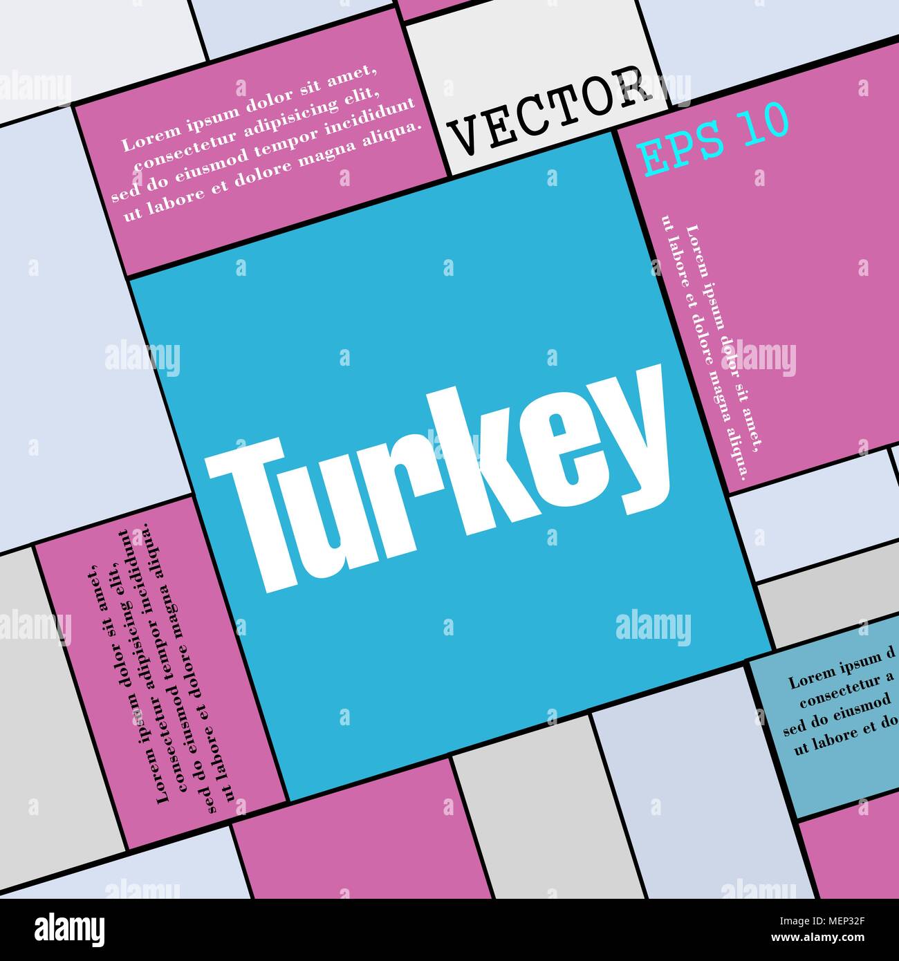 Turkey icon sign. Modern flat style for your design. Vector ...