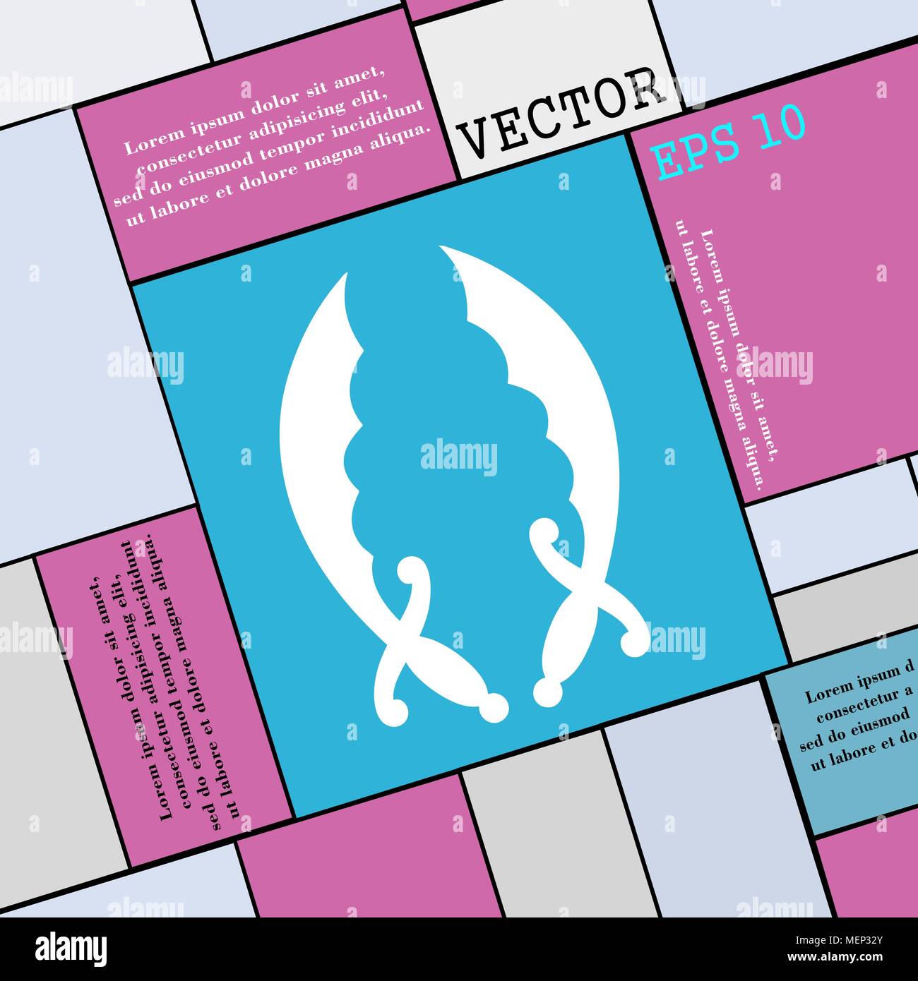 Saber icon sign. Modern flat style for your design. Vector illustration ...