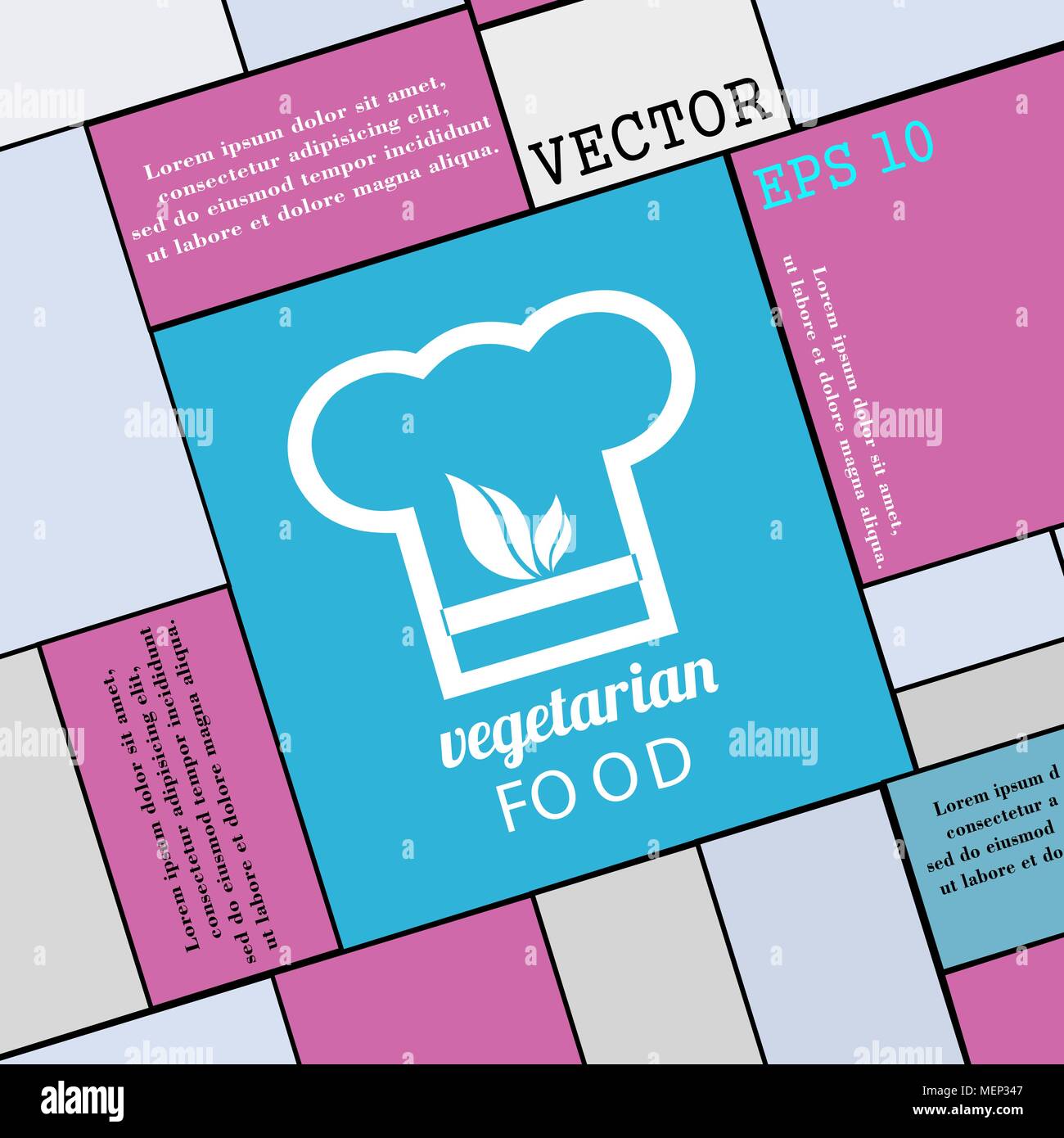 Vegan food graphic design icon sign. Modern flat style for your design ...