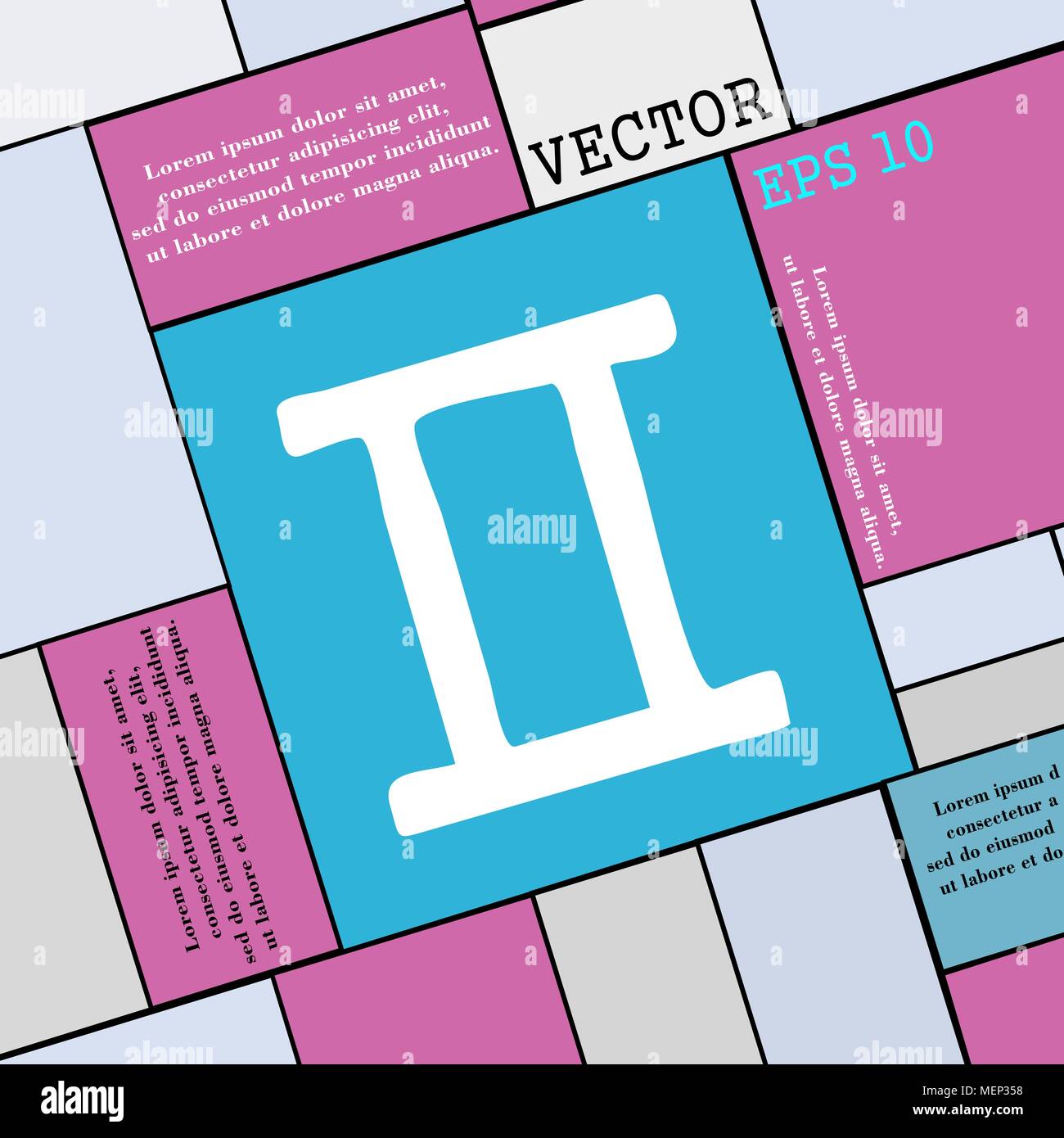 Gemini icon sign. Modern flat style for your design. Vector ...