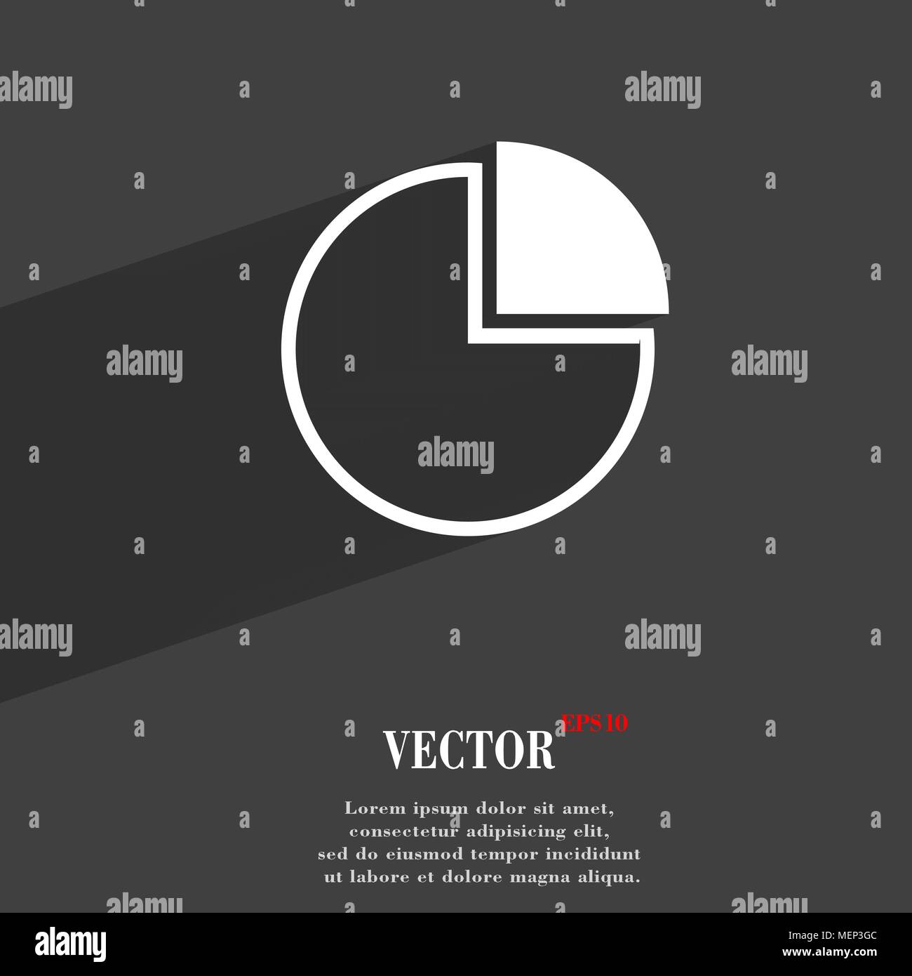Infographic symbol Flat modern web design with long shadow and space ...