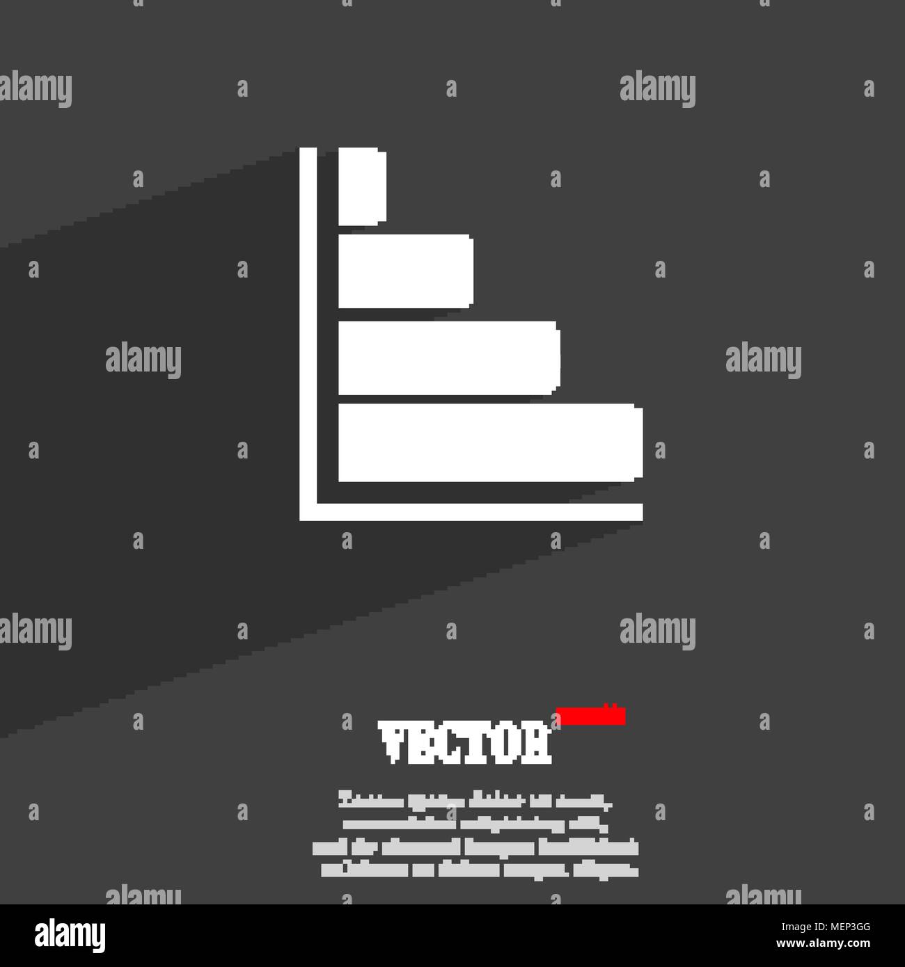 Infographic symbol Flat modern web design with long shadow and space ...