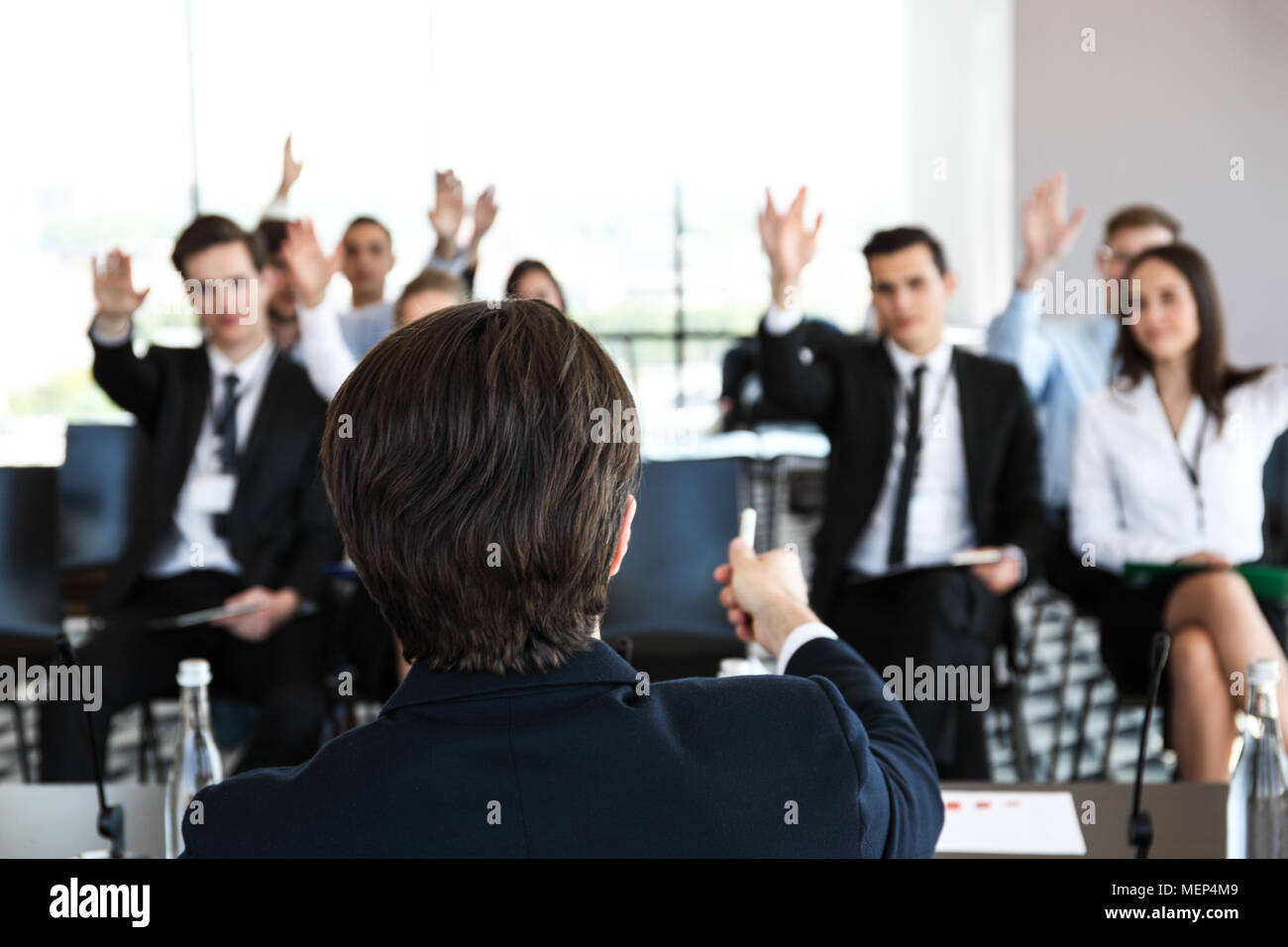 Public speaker asking questions audience hi-res stock photography and ...