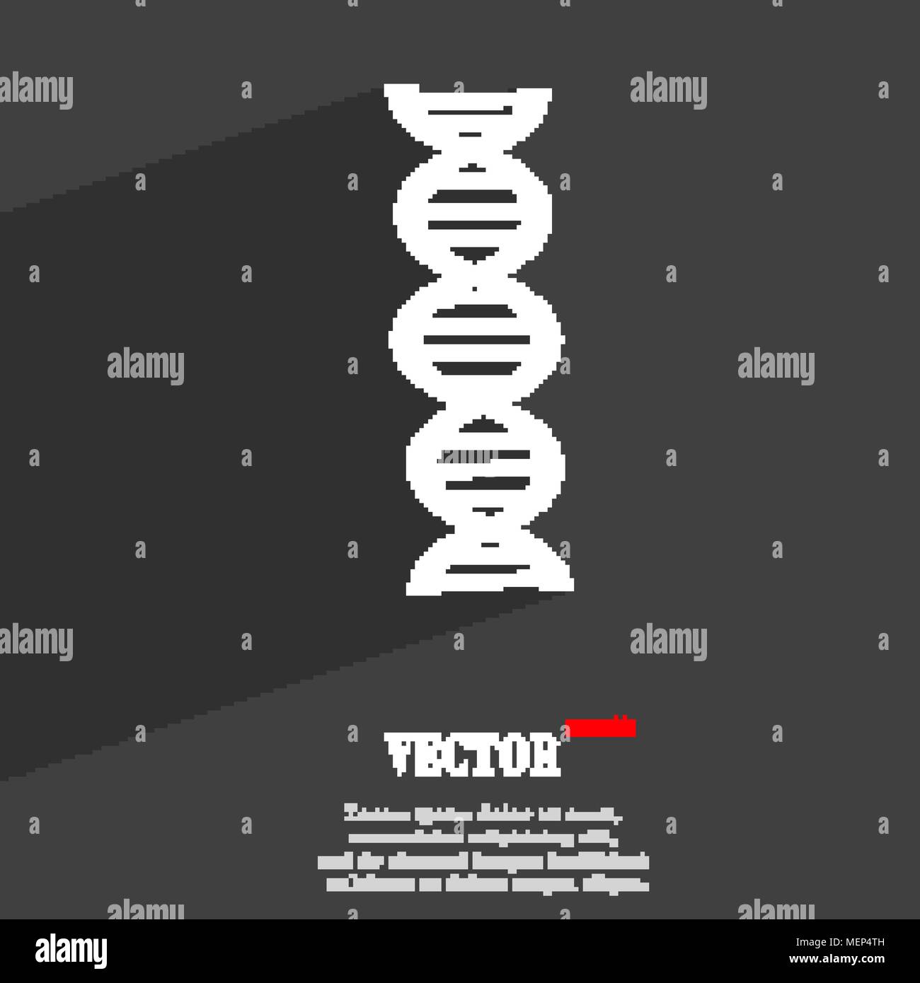 DNA symbol Flat modern web design with long shadow and space for your ...