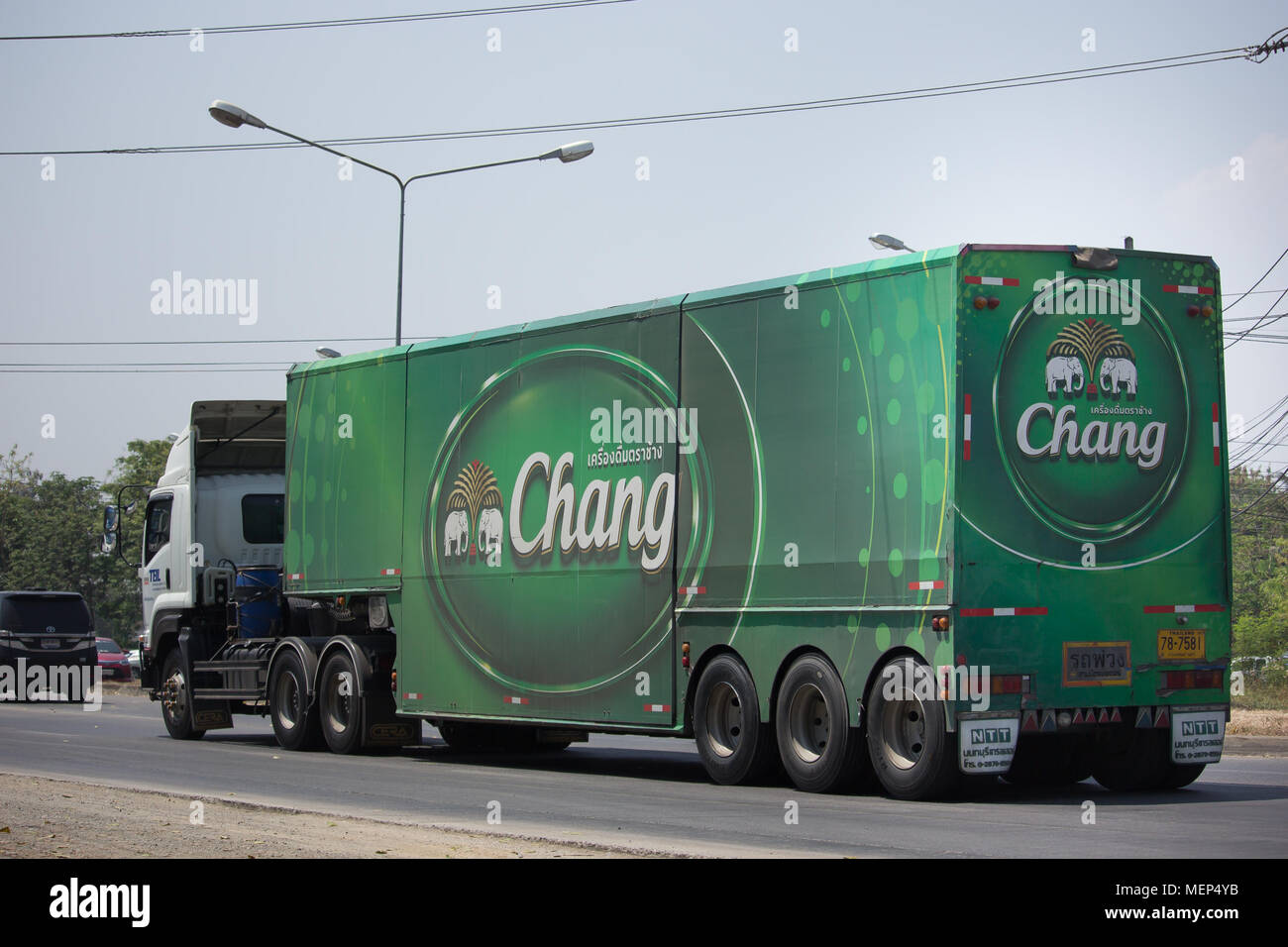 CHIANG MAI, THAILAND -MARCH 27 2018: Truck of TBL. Thai Beverage ...