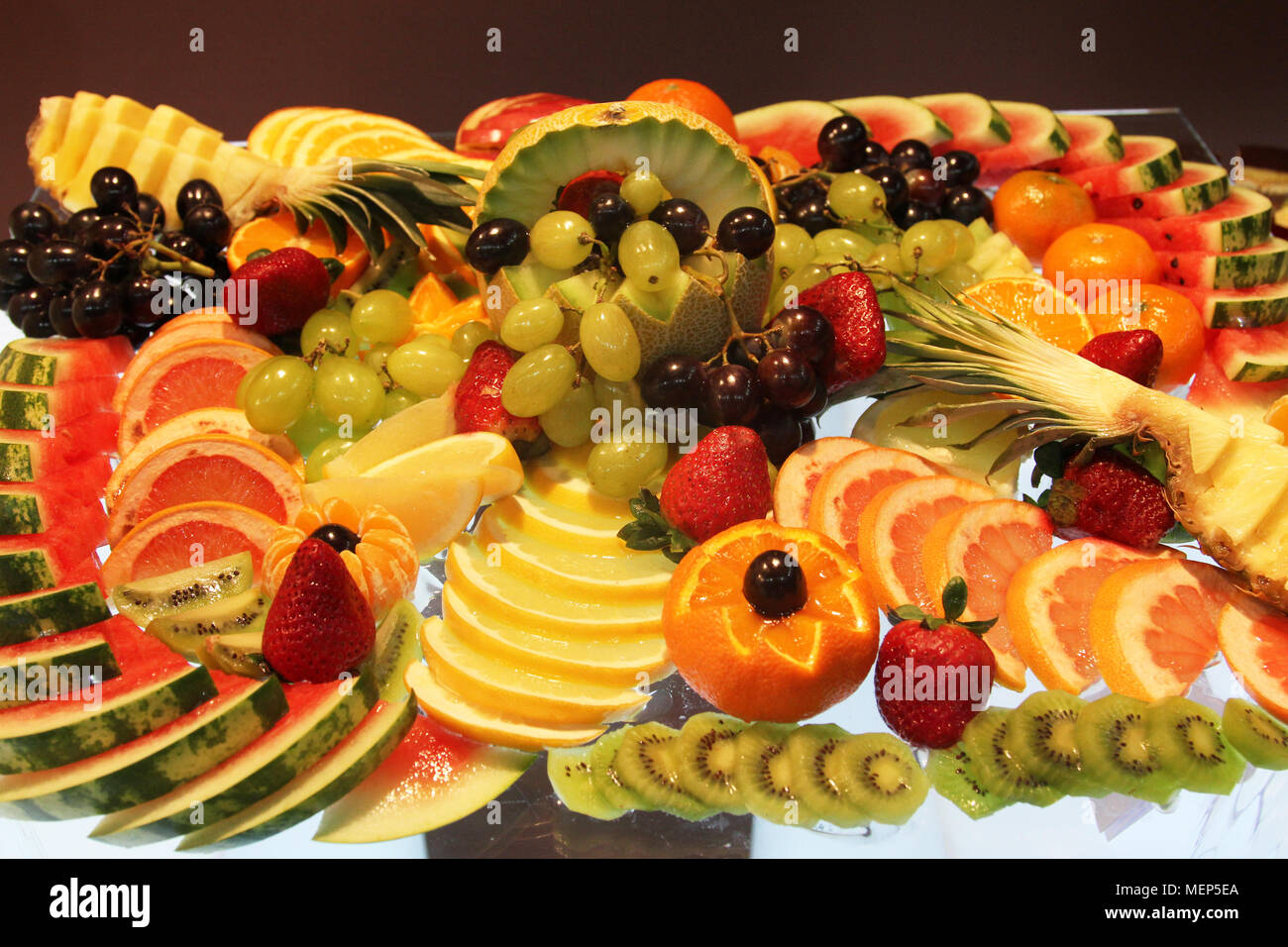 Fruits plate watermelon pineapple hi-res stock photography and images ...