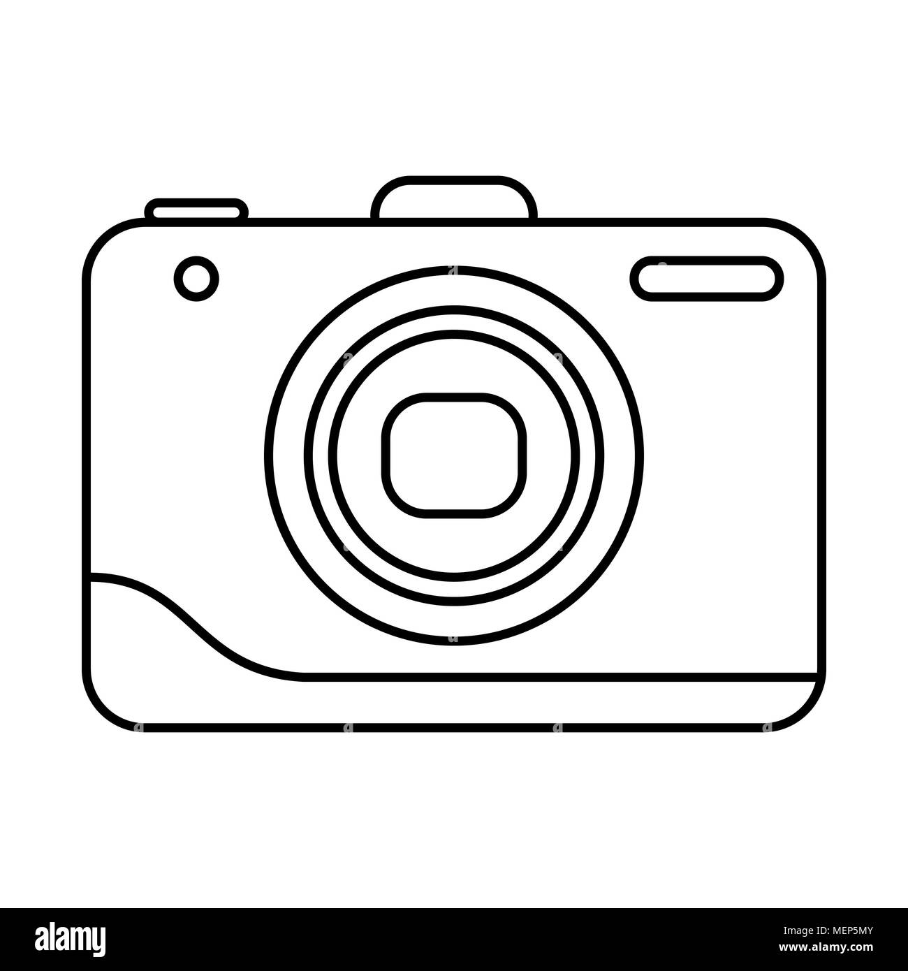 Camera line icon on Cut Out Stock Images & Pictures - Alamy