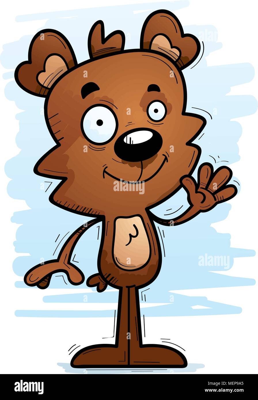 A cartoon illustration of a male bear waving Stock Vector Image & Art ...