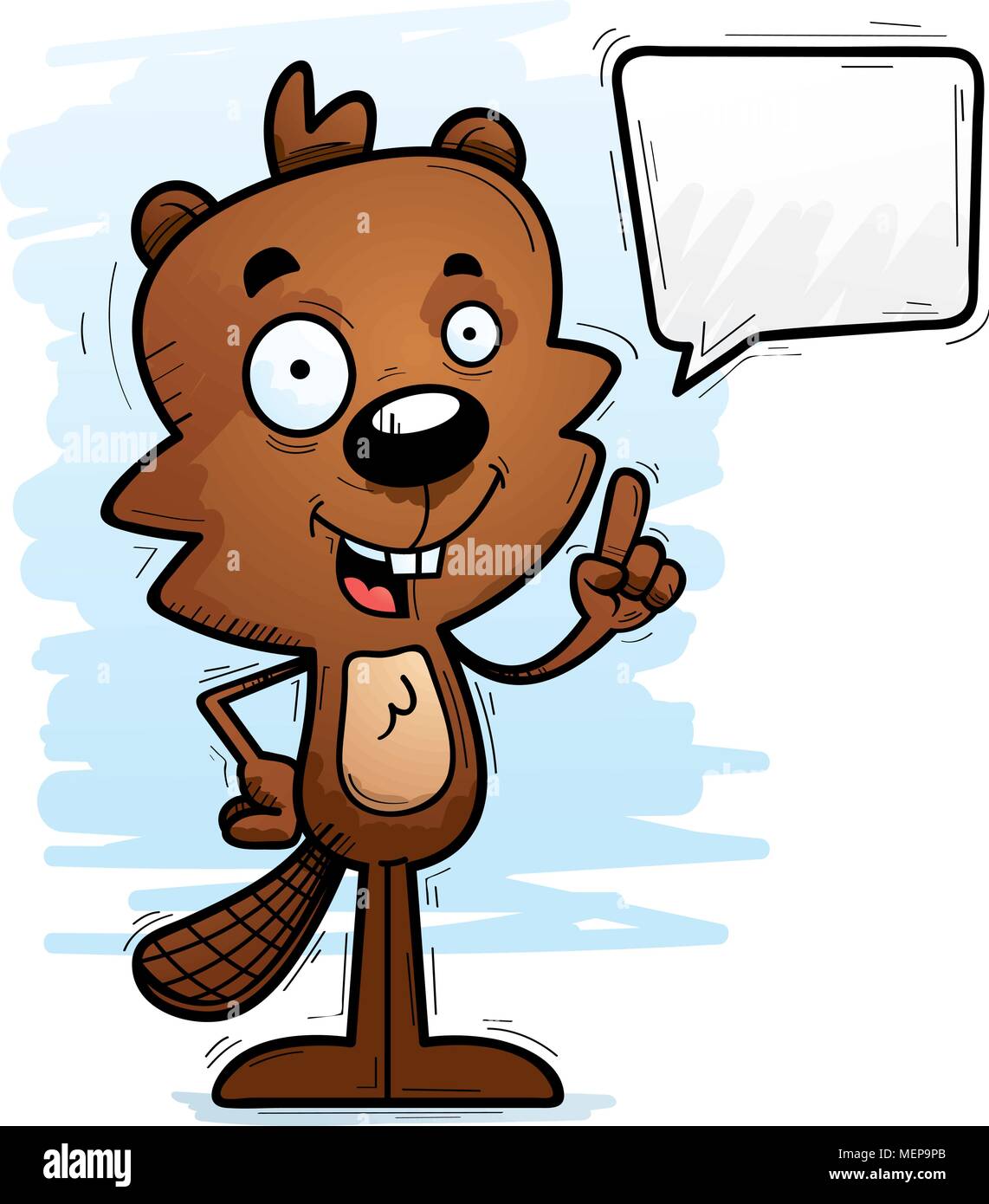 A cartoon illustration of a male beaver talking Stock Vector Image ...