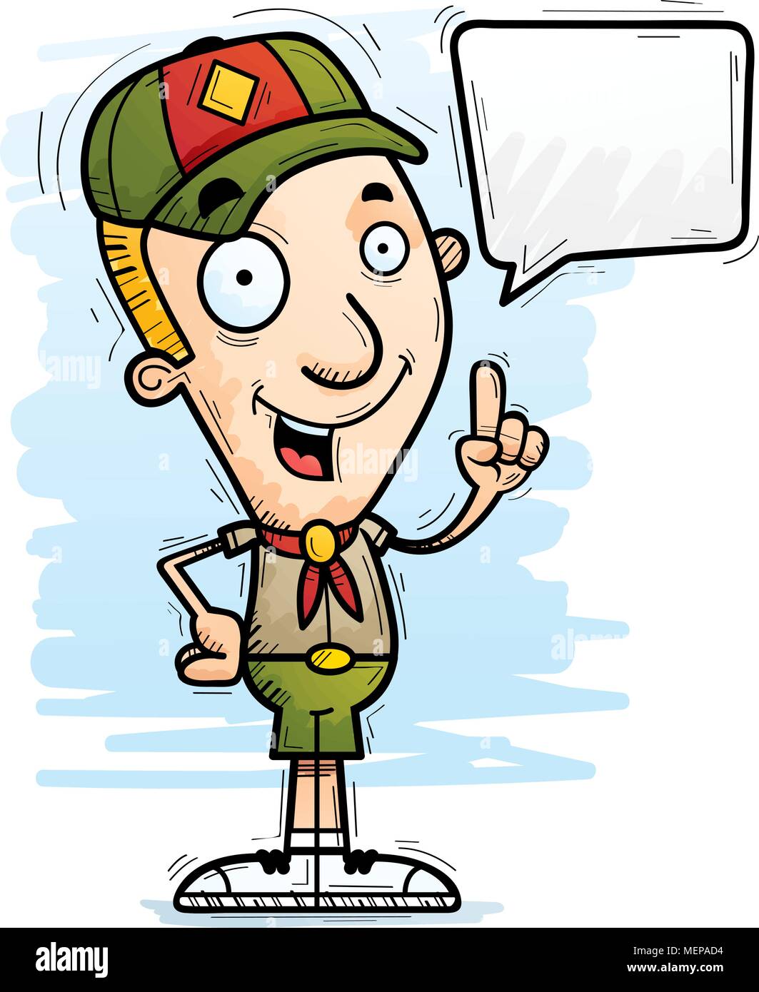 A cartoon illustration of a boy scout talking Stock Vector Image & Art ...