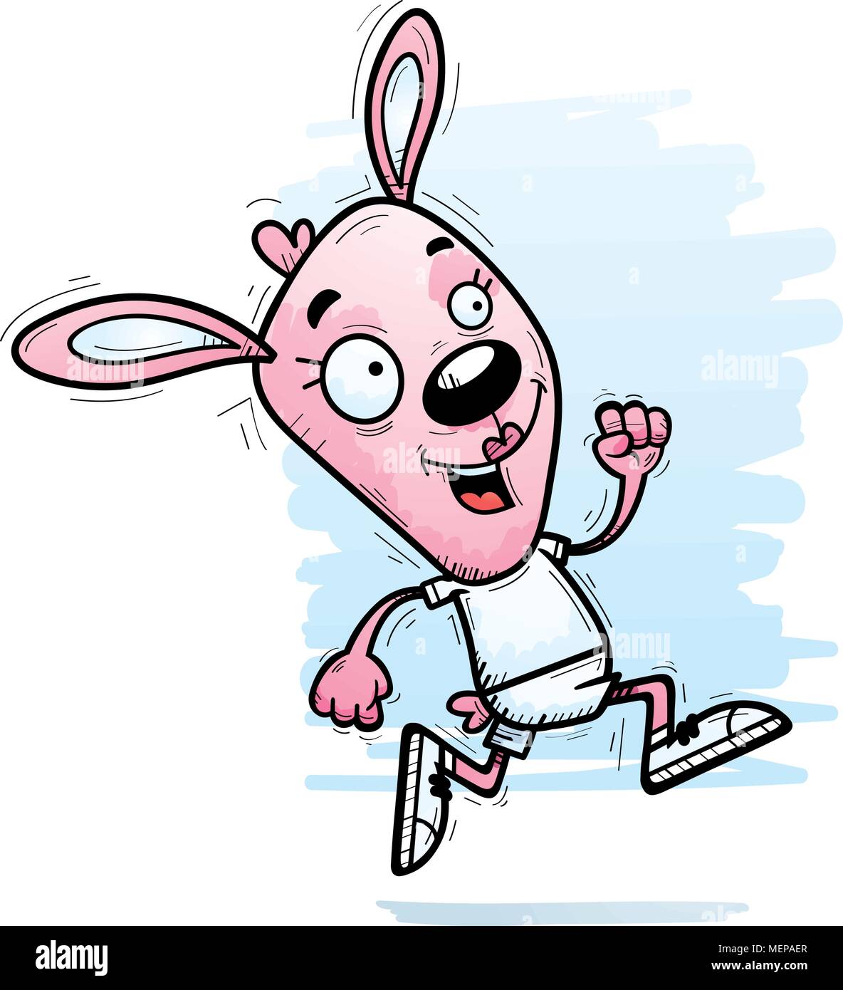 A cartoon illustration of a bunny running Stock Vector Image & Art - Alamy