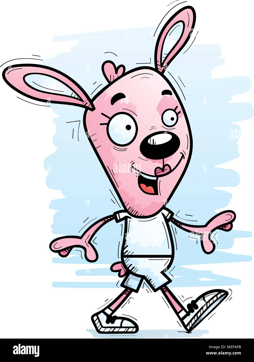 A cartoon illustration of a bunny walking Stock Vector Image & Art - Alamy