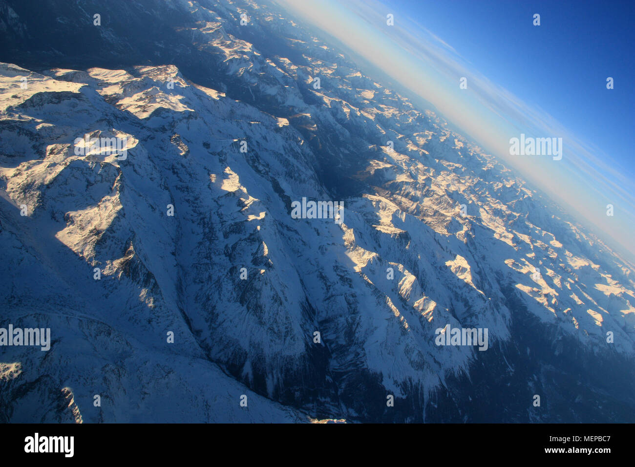 Overflying the Mont Blanc Massif approaching Geneva (Genève Stock Photo - Alamy