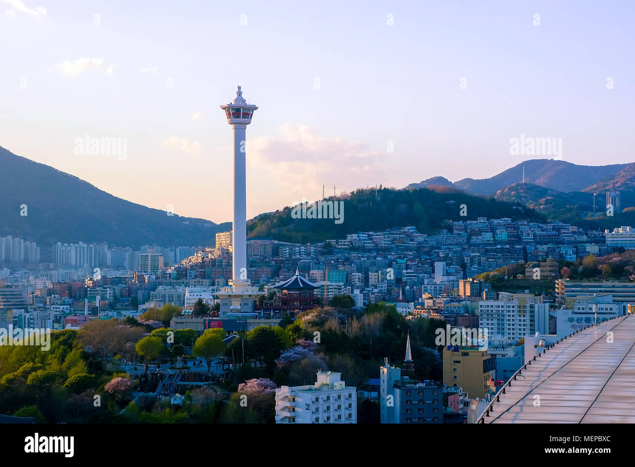 Busan tower yongdusan park busan hi-res stock photography and images ...