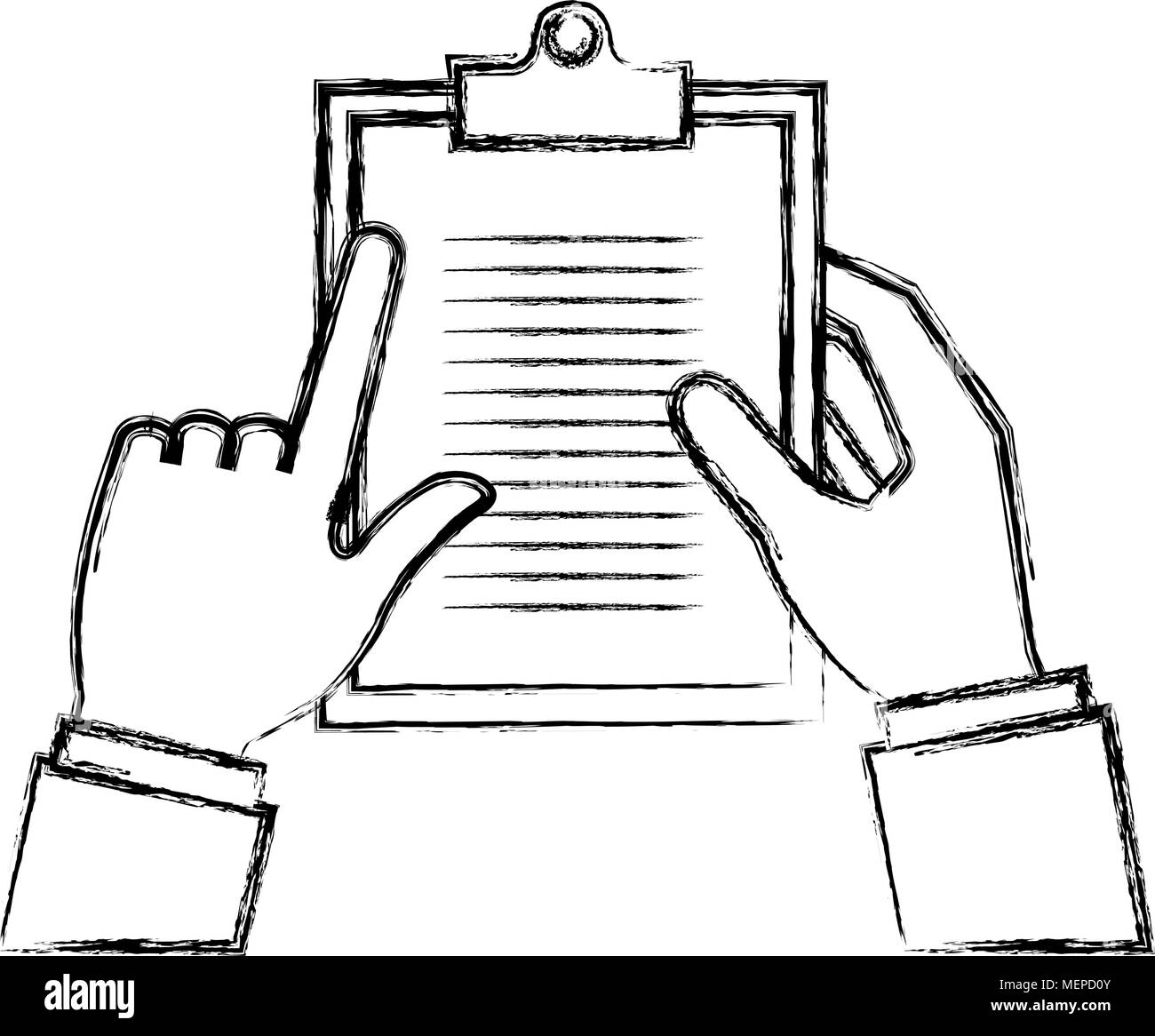 hand with clipboard checklist Stock Vector Image & Art - Alamy