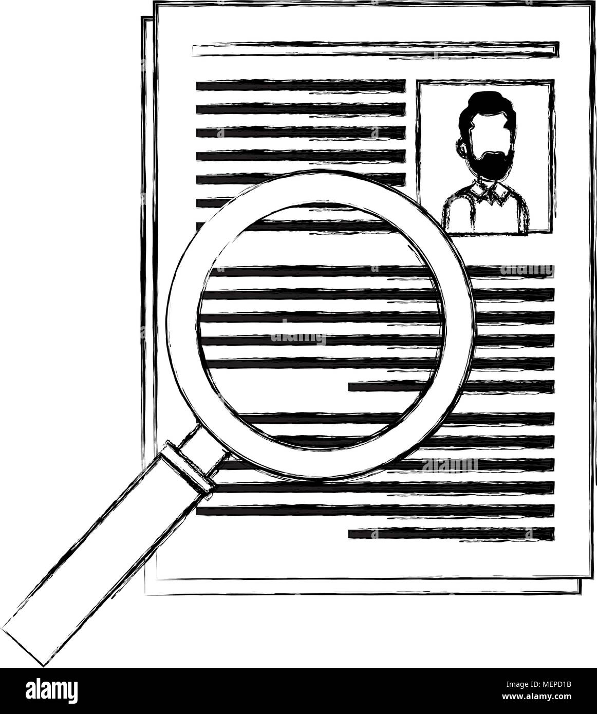 Resume cv curriculum vitae template Black and White Stock Photos ...