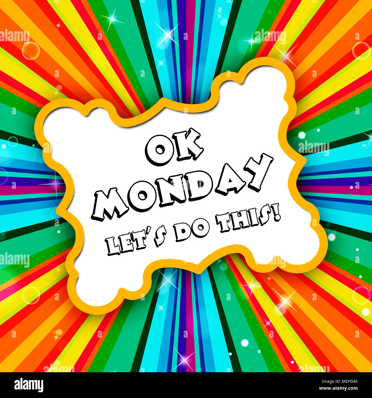 Monday Motivation Quotes - Let's Do This Sign - 3d Illustration Stock ...