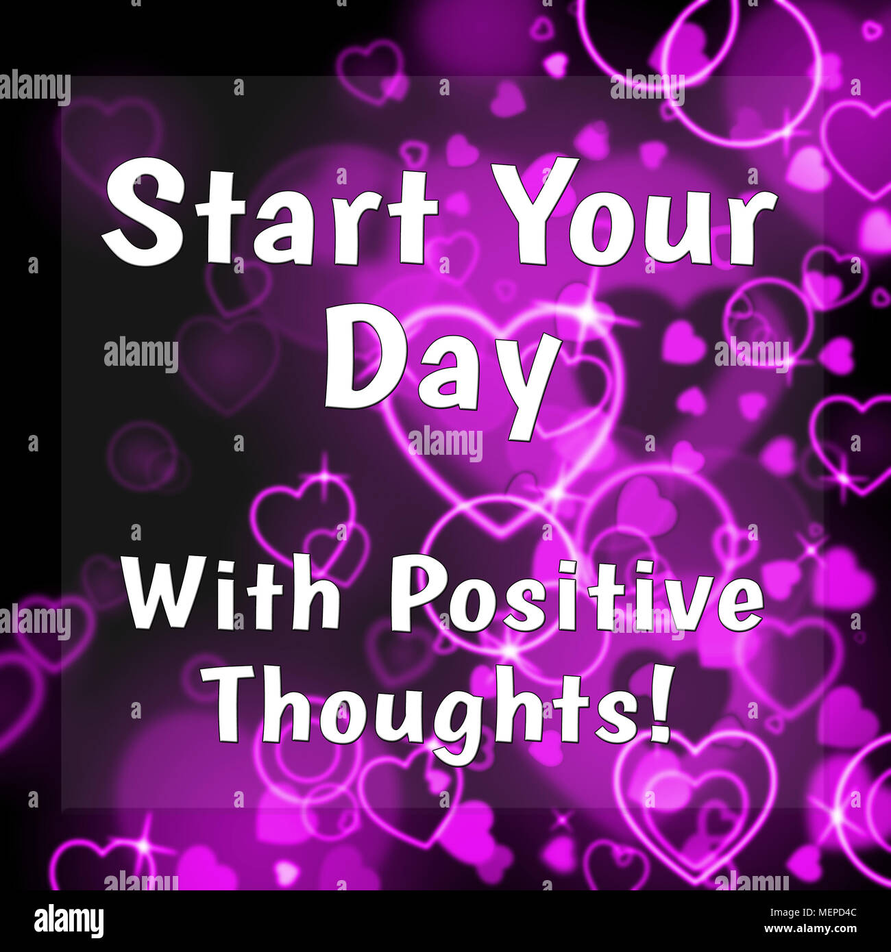 Thought For The Week - Start Your Day Positively - 3d Illustration ...