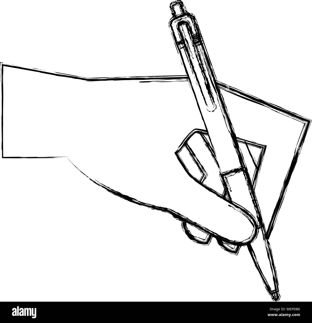 hand writing with pencil Stock Vector Image & Art - Alamy