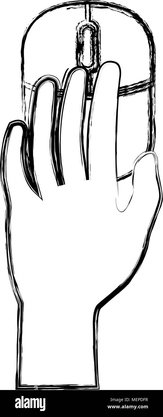 hand using computer mouse Stock Vector Image & Art - Alamy