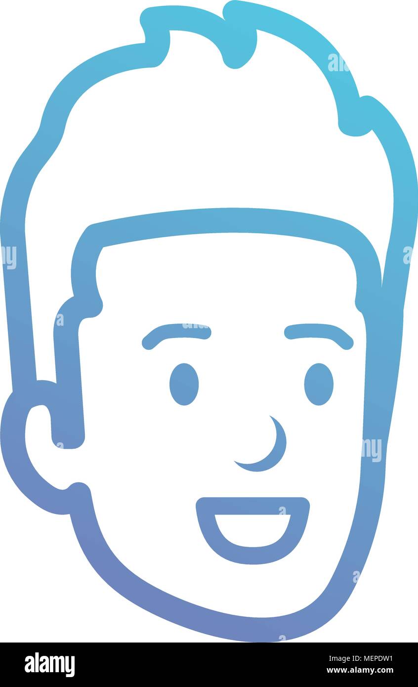 young man head avatar character Stock Vector Image & Art - Alamy