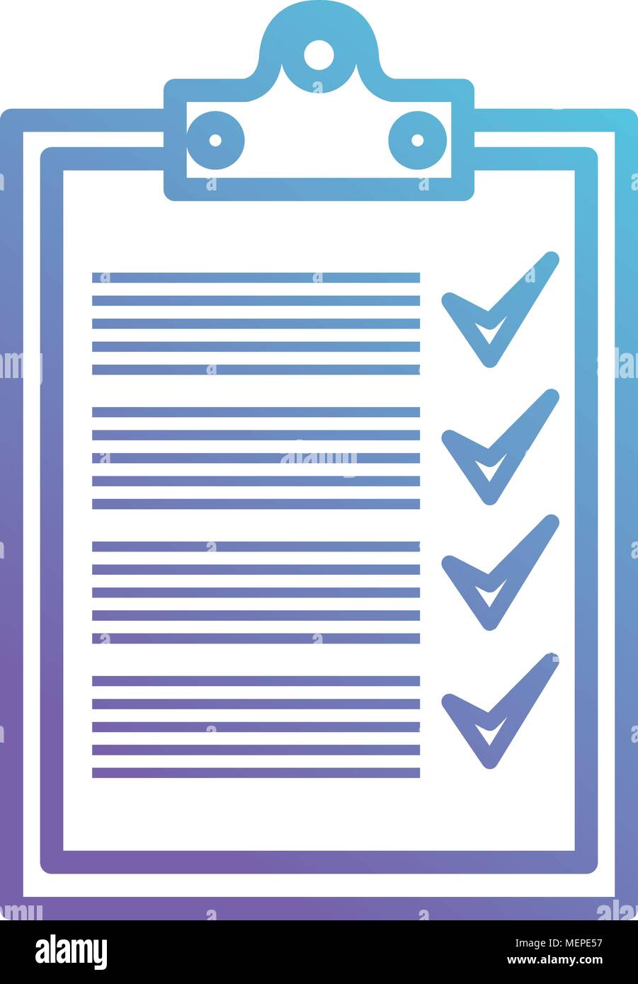 clipboard checklist isolated icon Stock Vector Image & Art - Alamy