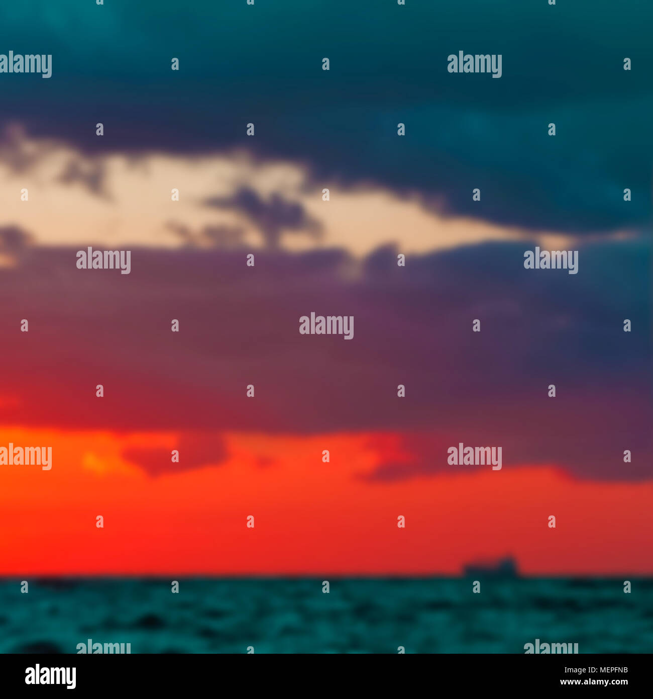 Hot sunset - soft lens bokeh image. Defocused background Stock Photo ...