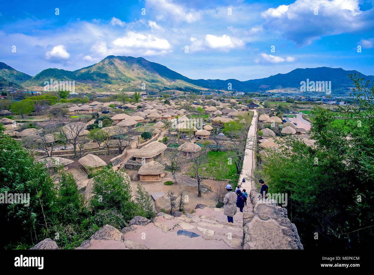 View of traditional folk village in Suncheon city of South Korea Stock ...
