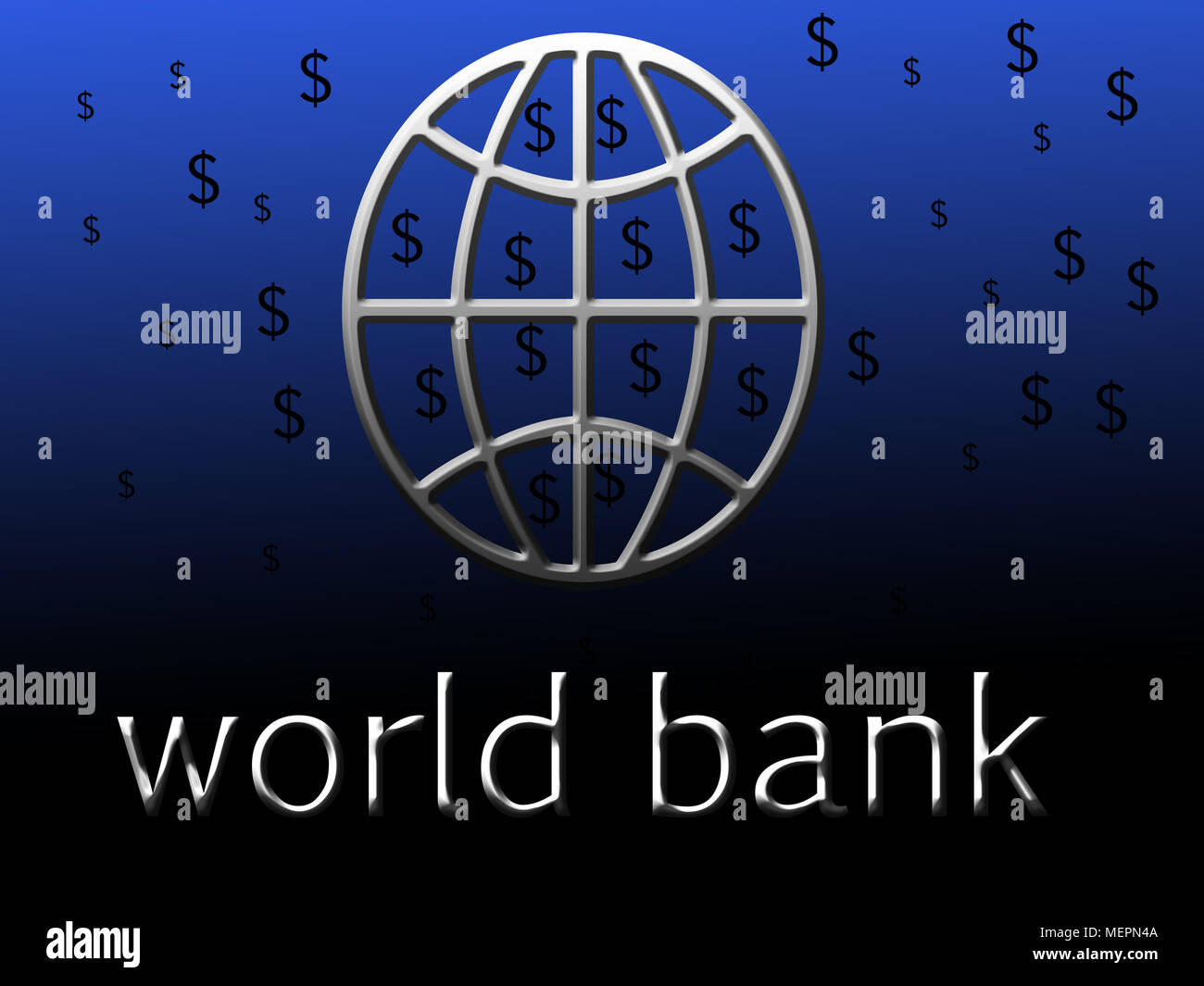 Symbol of World Bank with written World Bank and sign or shapes of ...