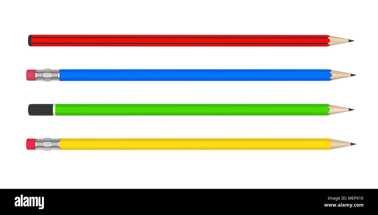 Colorful Pencils Isolated Stock Photo - Alamy