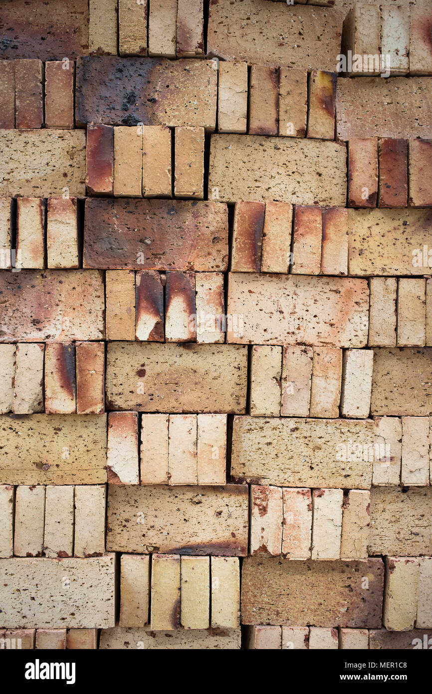 Group of yellow color old bricks Stock Photo - Alamy