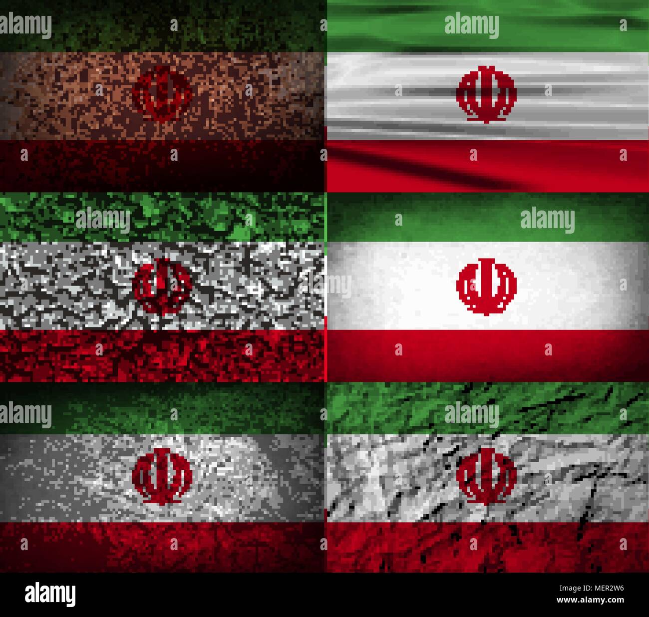 Old iranian national flag Stock Vector Images - Alamy