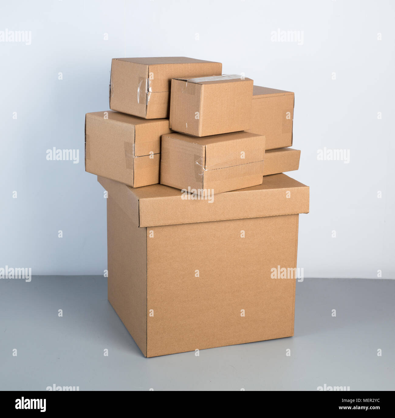 stack of some new cardboard Stock Photo - Alamy