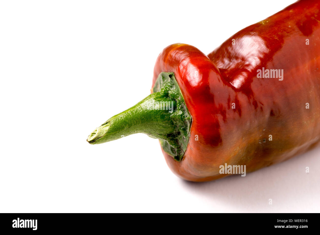 Red organic snack pepper, bellpepper isolated on white background Stock ...