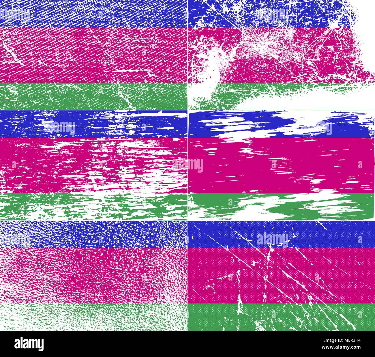 Flag of Kuban Peoples Republic with old texture. Vector illustration ...