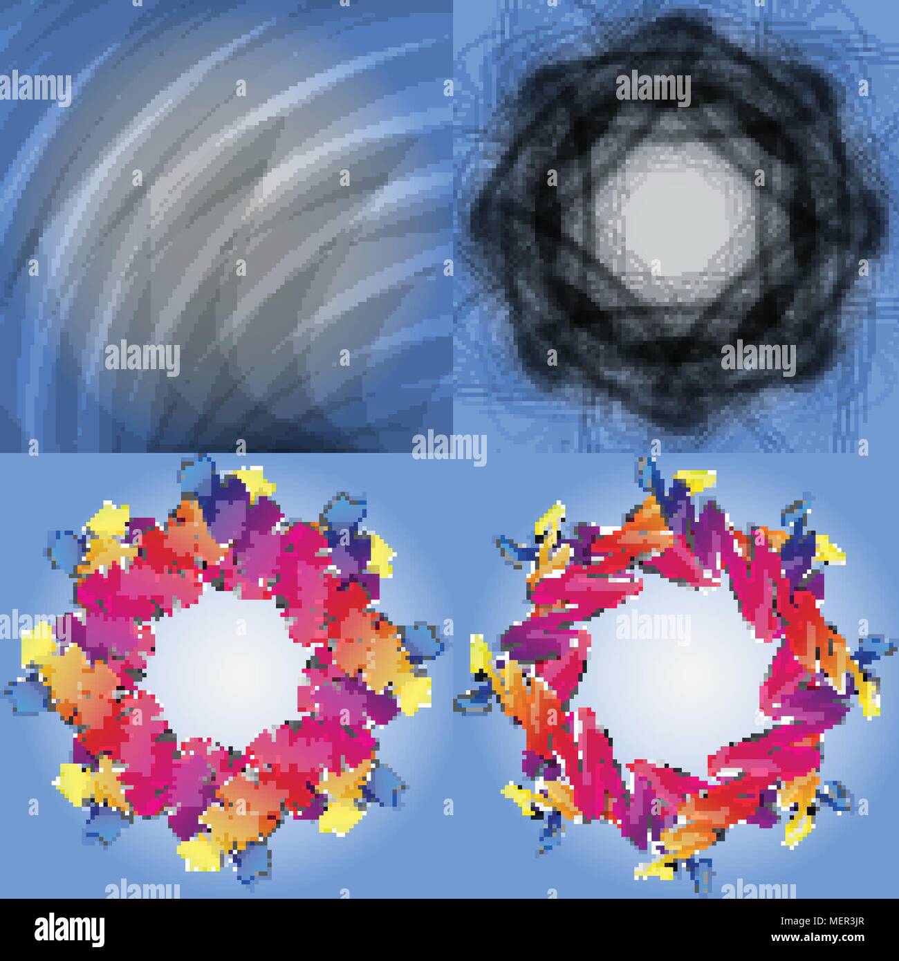 Set of Abstract Rainbow concept background. Vector illustration Stock ...