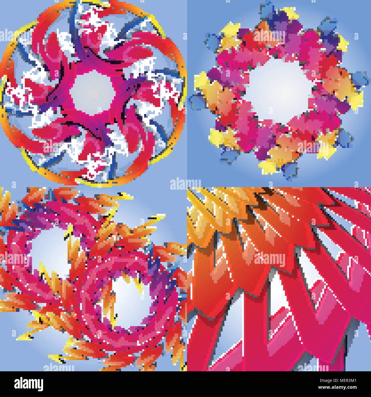 Set of Abstract Rainbow concept background. Vector illustration Stock ...