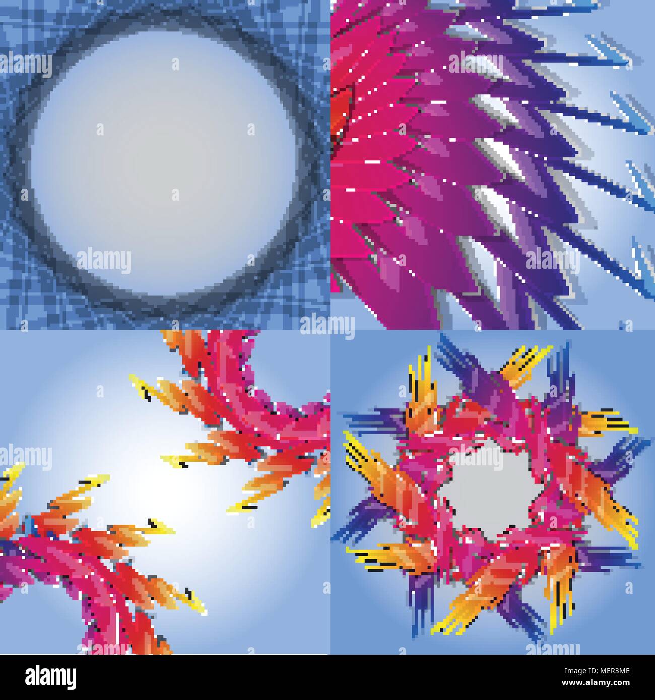 Set of Abstract Rainbow concept background. Vector illustration Stock ...