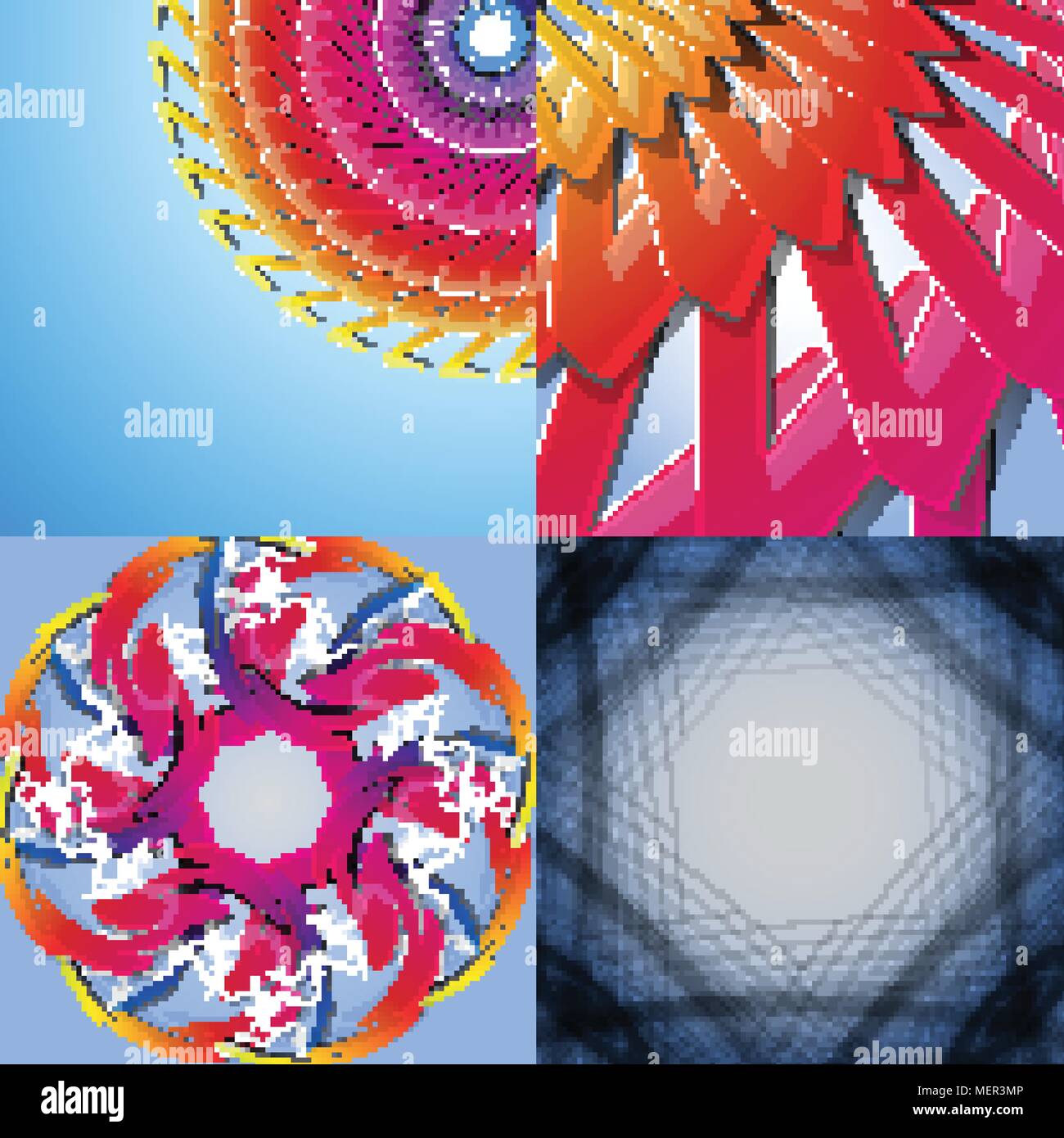 Set of Abstract Rainbow concept background. Vector illustration Stock ...