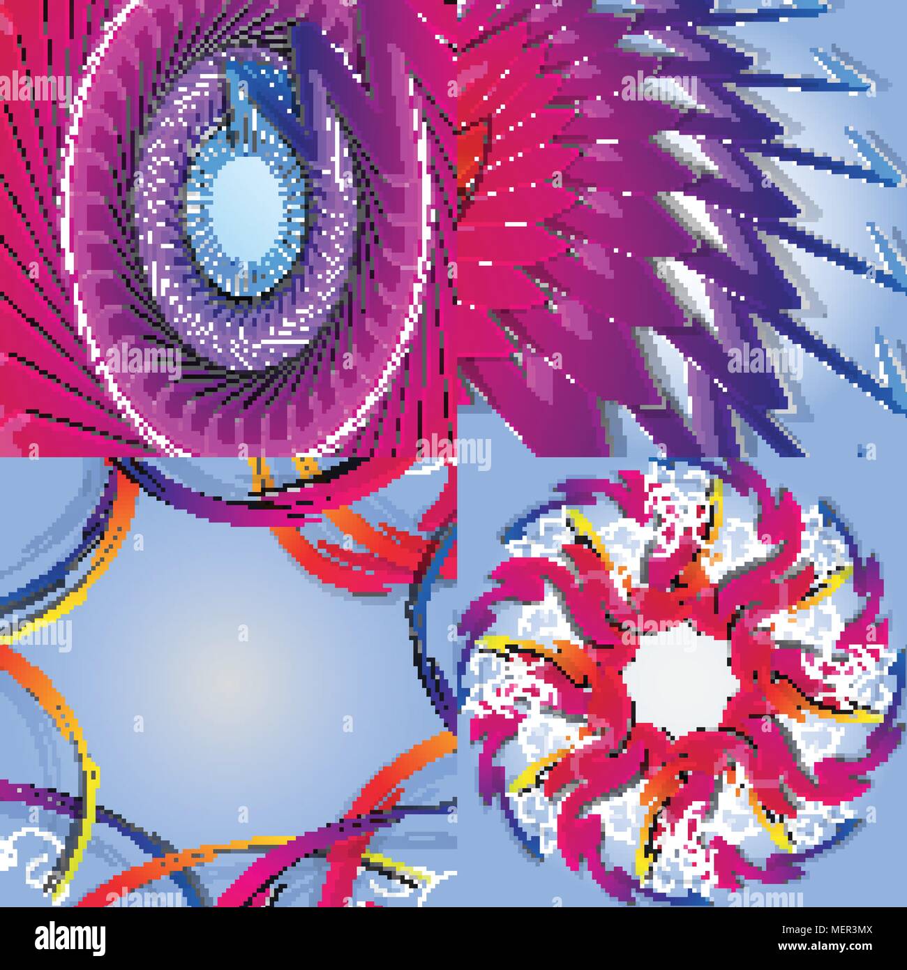 Set of Abstract Rainbow concept background. Vector illustration Stock ...