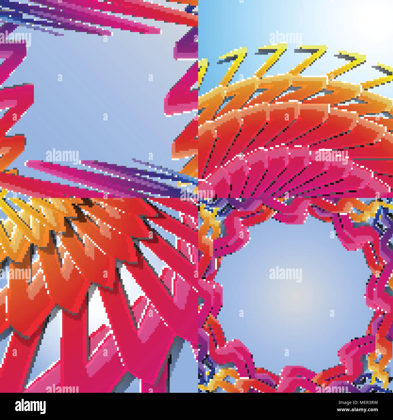 Set of Abstract Rainbow concept background. Vector illustration Stock ...