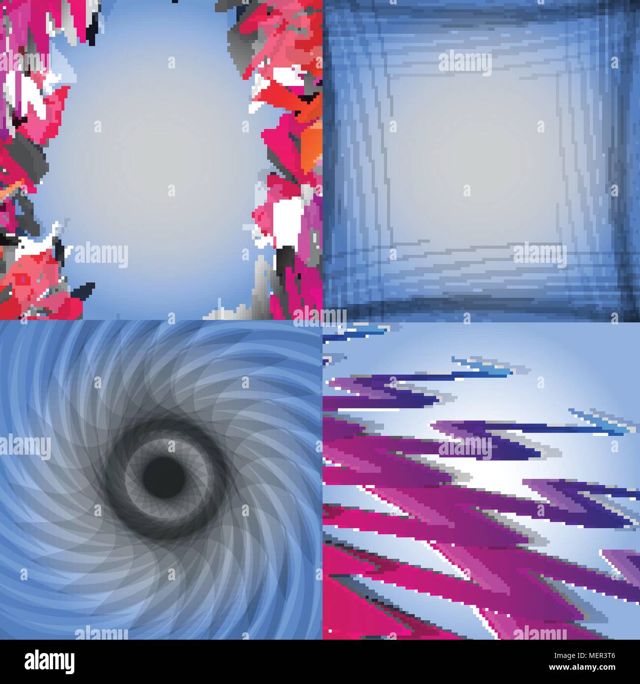 Set of Abstract Rainbow concept background. Vector illustration Stock ...