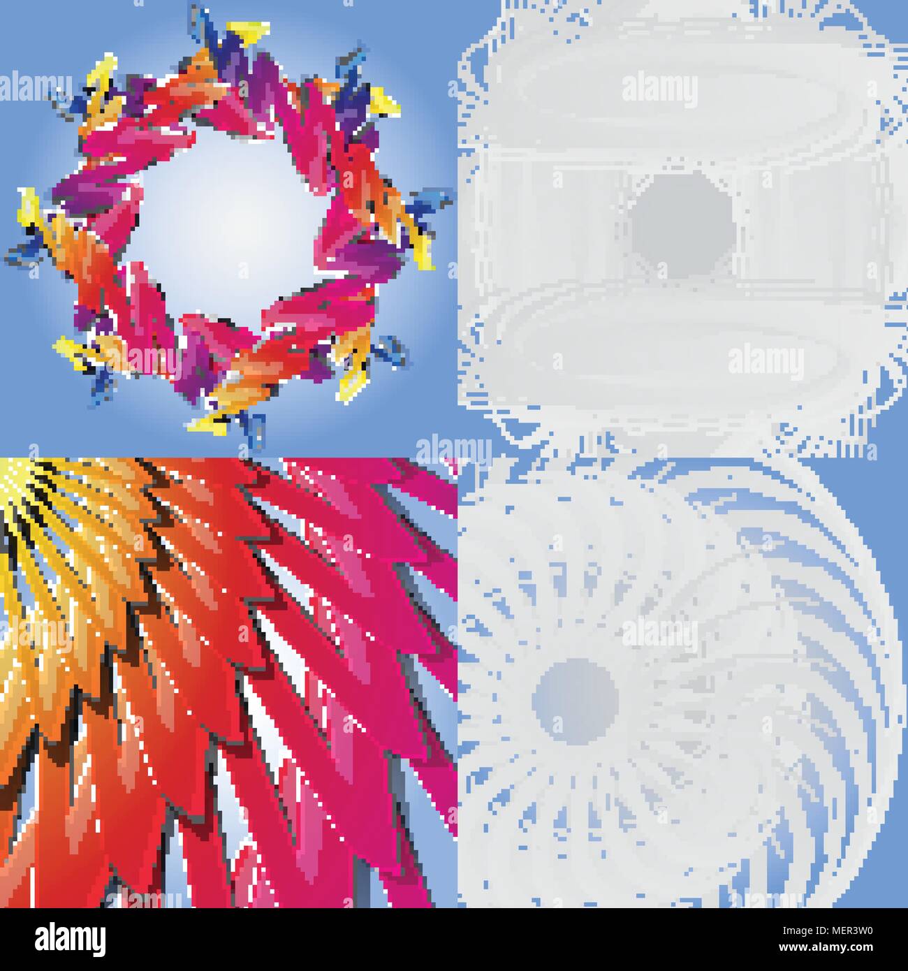 Set of Abstract Rainbow concept background. Vector illustration Stock ...