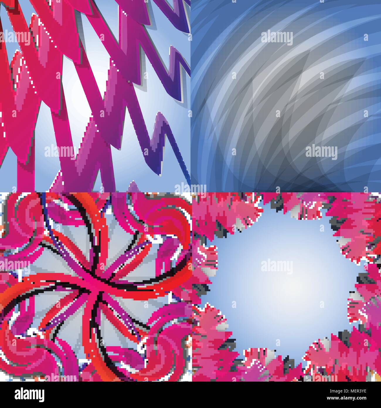 Set of Abstract Rainbow concept background. Vector illustration Stock ...