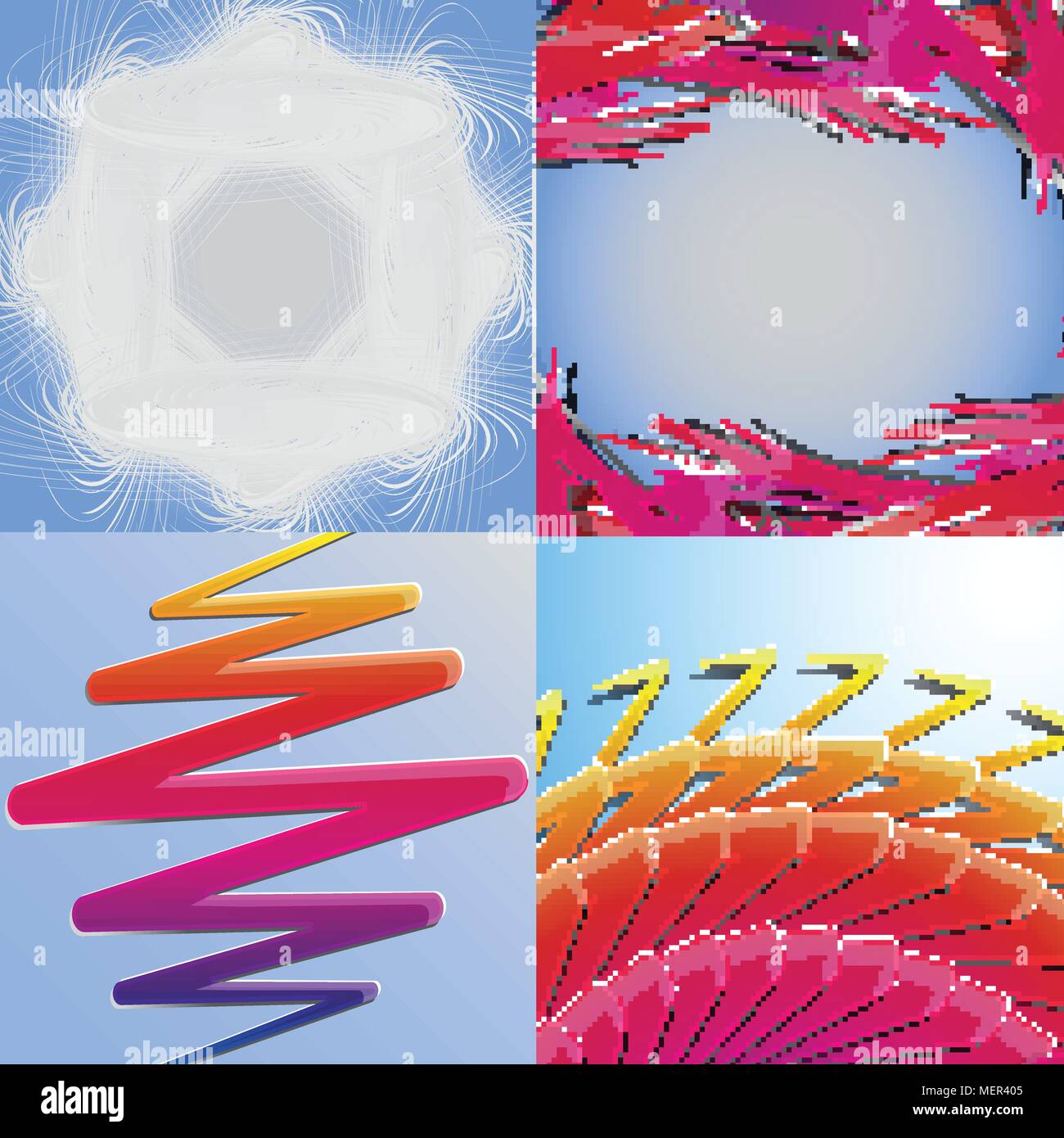 Set of Abstract Rainbow concept background. Vector illustration Stock ...