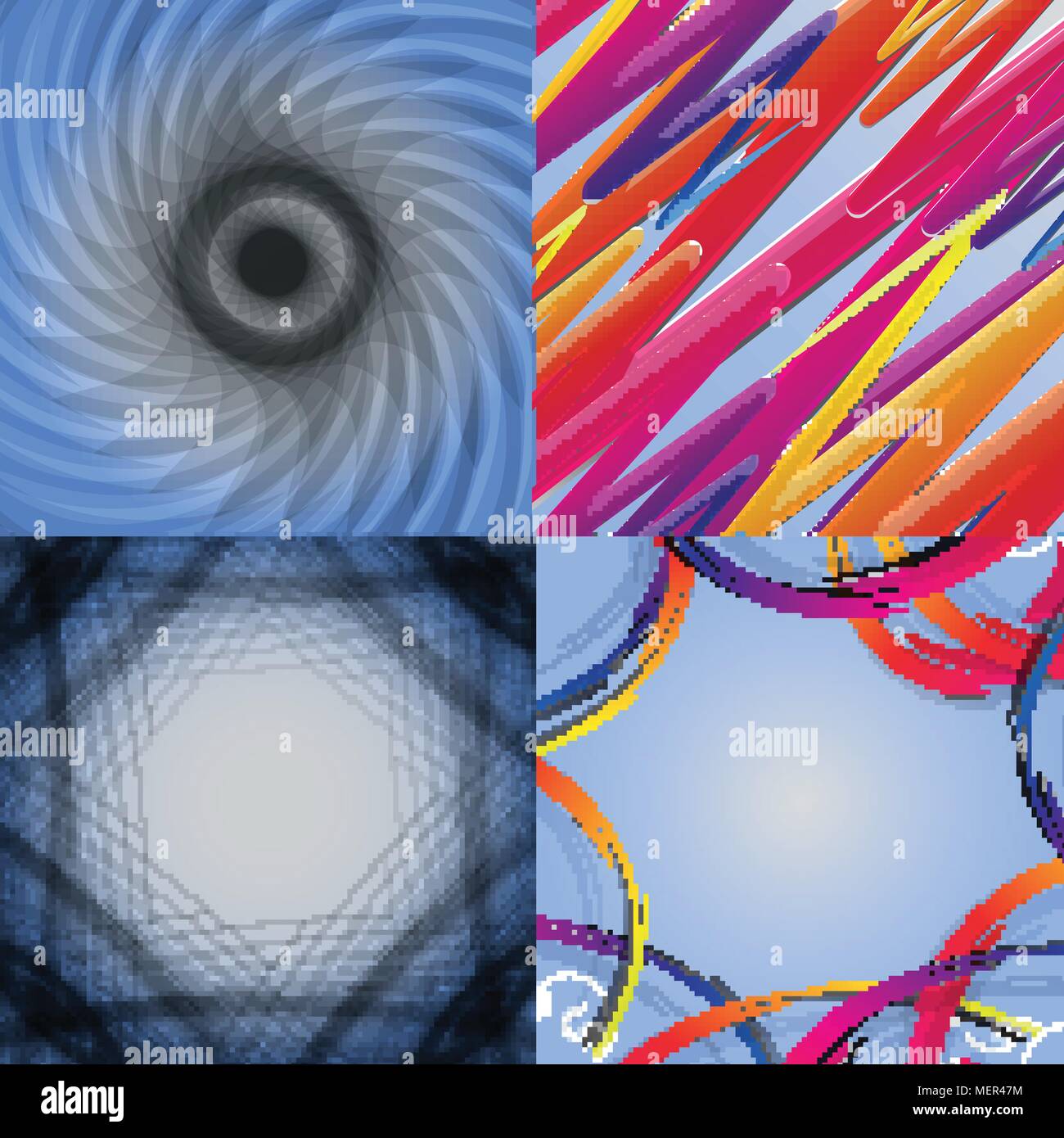 Set of colorful rainbow abstract background. Vector illustration Stock ...