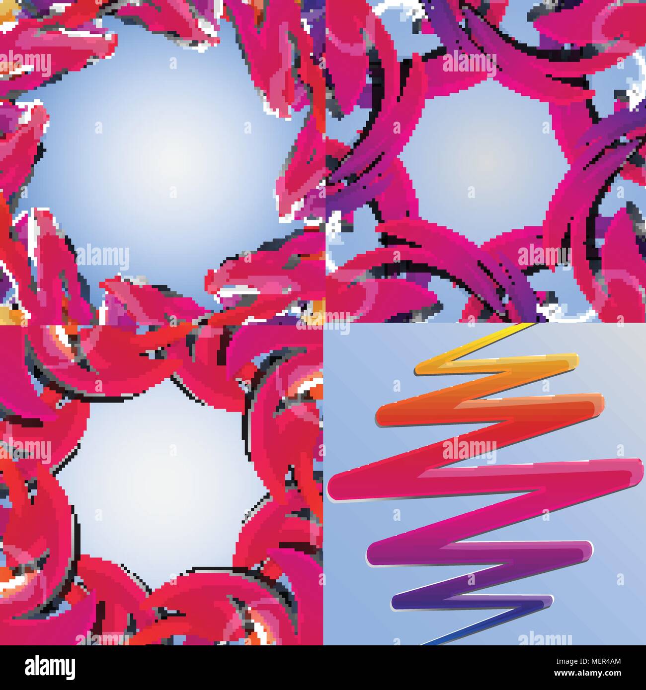 Set of colorful rainbow abstract background. Vector illustration Stock ...