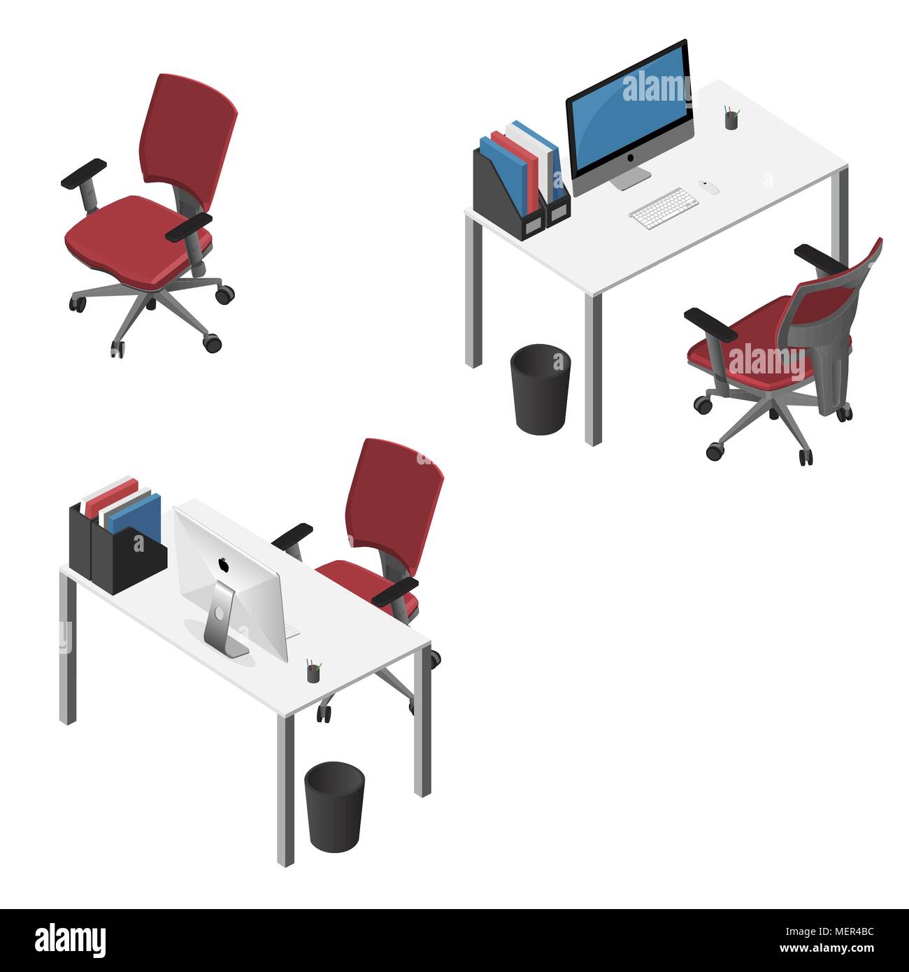 Woman creative at home desk computer Stock Vector Images - Alamy